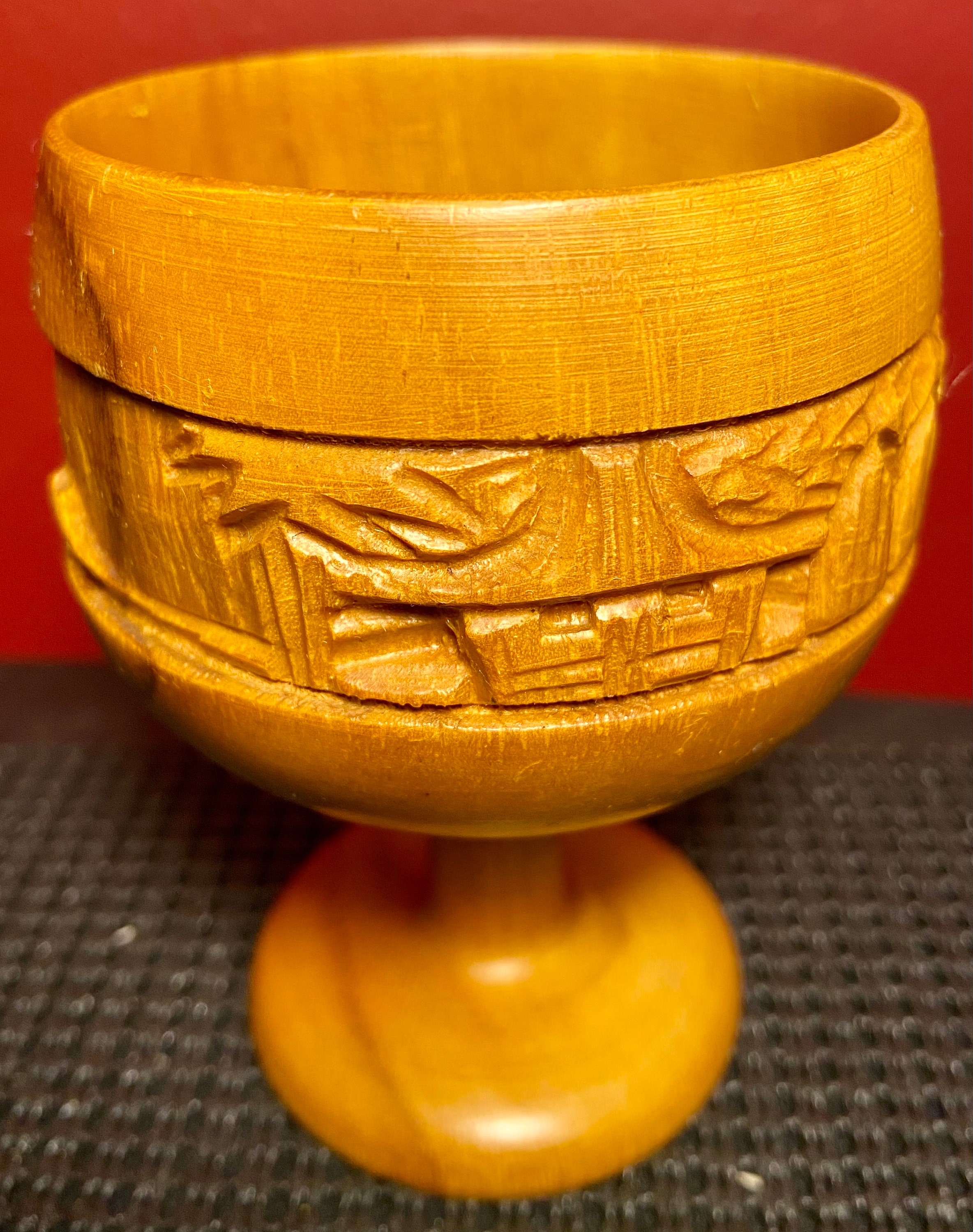 Wooden Small Goblet Philippines Vintage Hand Carved - Etsy