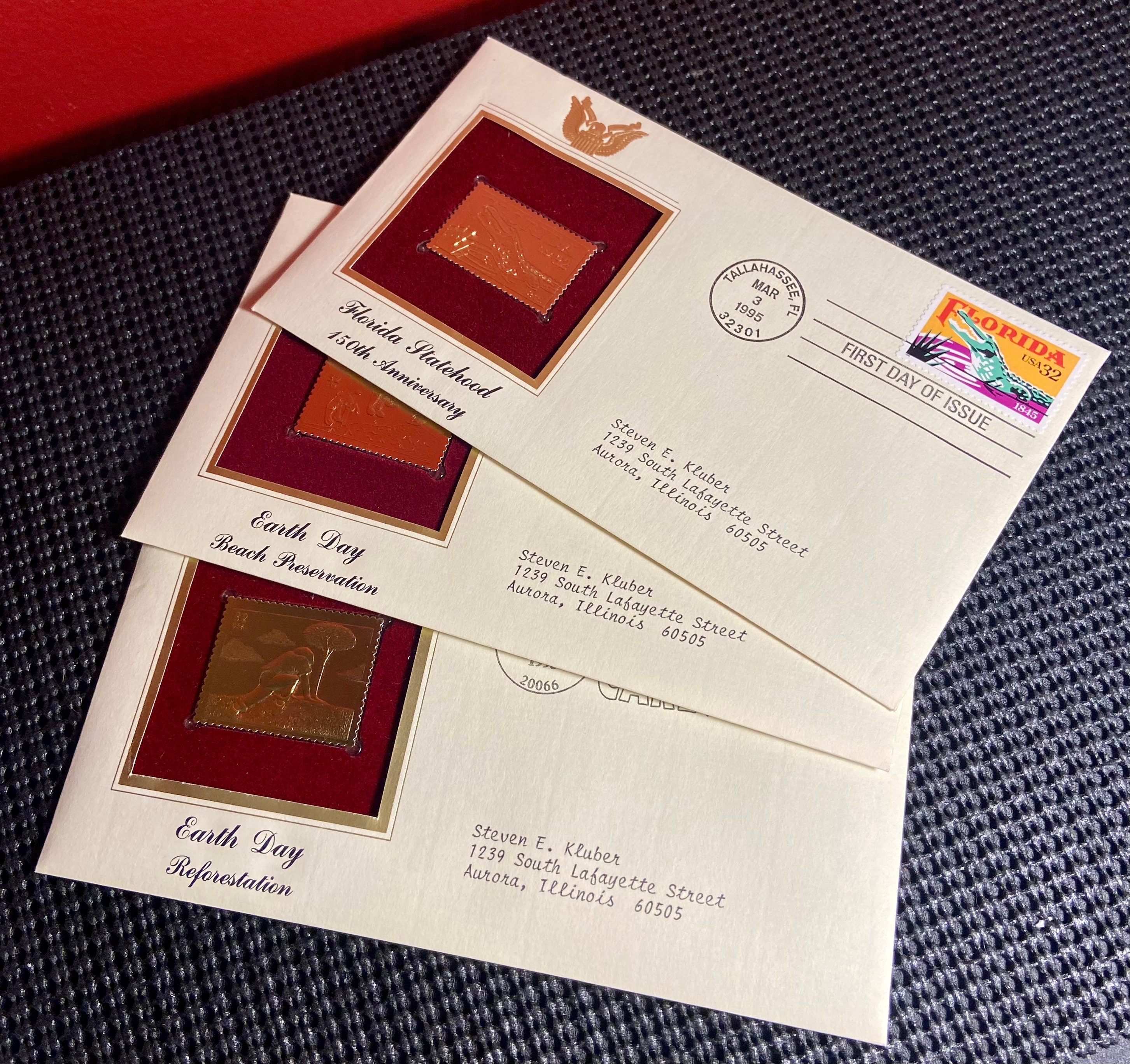 US Postage Stamp 22kt Gold Replica Lot 1995 - Etsy