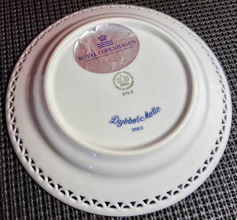 Royal Copenhagen Denmark Porcelain With Sticker Windmill Lattice 3563 ...