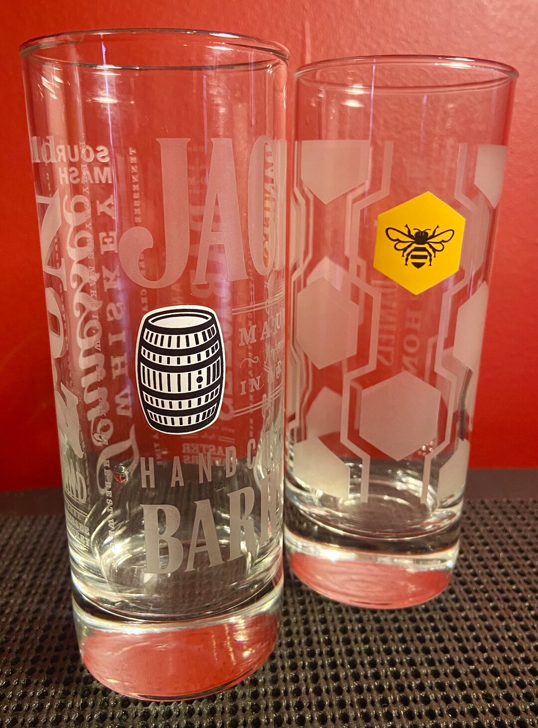 Jack Daniels Tennessee Honey Large Shot Glass Set Whiskey Glass - Etsy