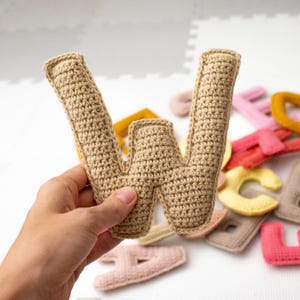 Letter W Crochet Pattern, Stuffed Amigurumi Capital Letters, Crochet ...
