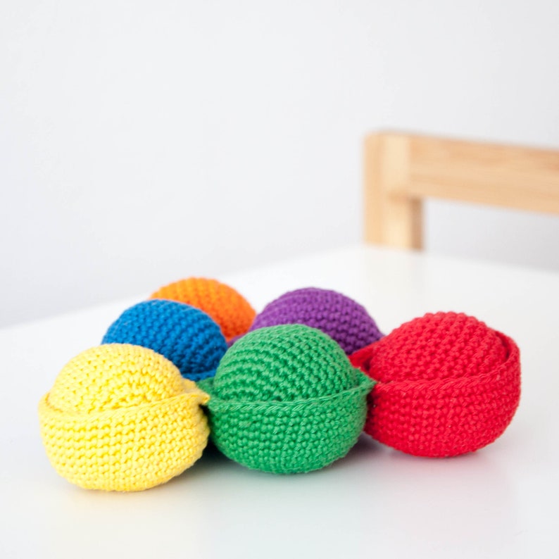 Montessori Crochet Baby Toy Pattern, Color Sorting Game Crochet Pattern ...
