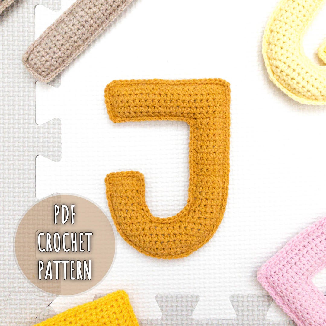 Letter J Crochet Pattern, Stuffed Amigurumi Capital Letters, Crochet ...