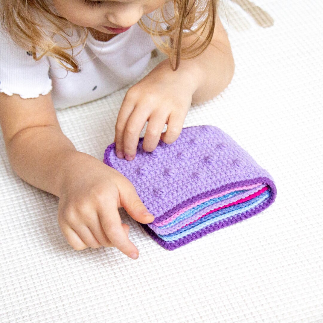 Crochet Sensory Book Pattern, PDF Quiet Book Crochet Pattern, Baby ...