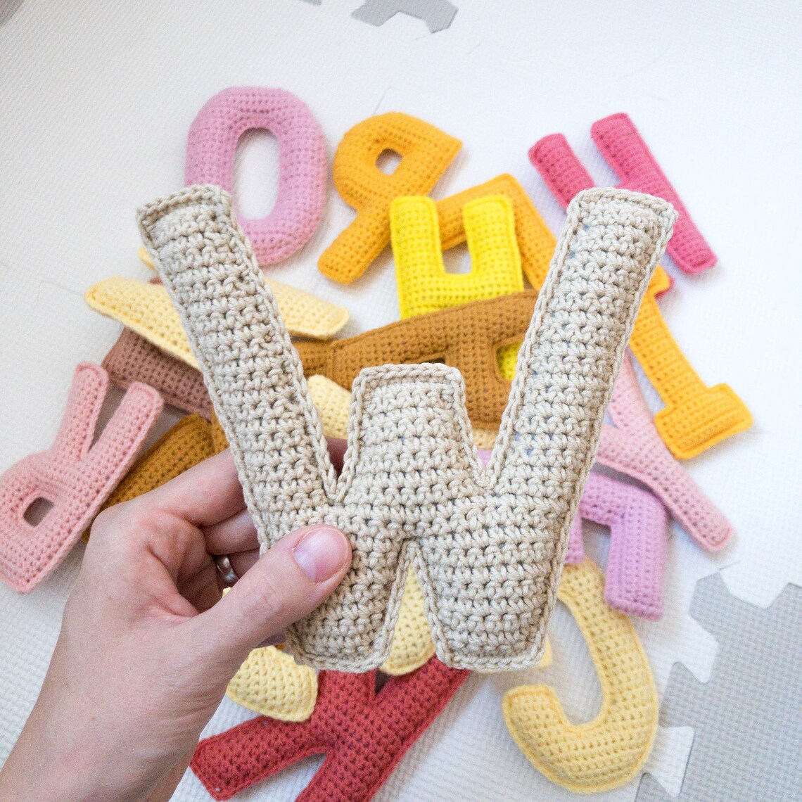 Letter W Crochet Pattern, Stuffed Amigurumi Capital Letters, Crochet ...