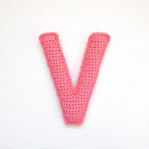 Letter V Crochet Pattern, Stuffed Amigurumi Capital Letters, Crochet Alphabet Pattern, Plush ...