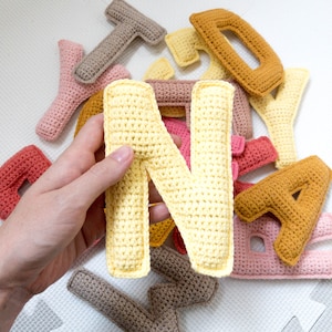 Letter N Crochet Pattern, Stuffed Amigurumi Capital Letters, Crochet ...