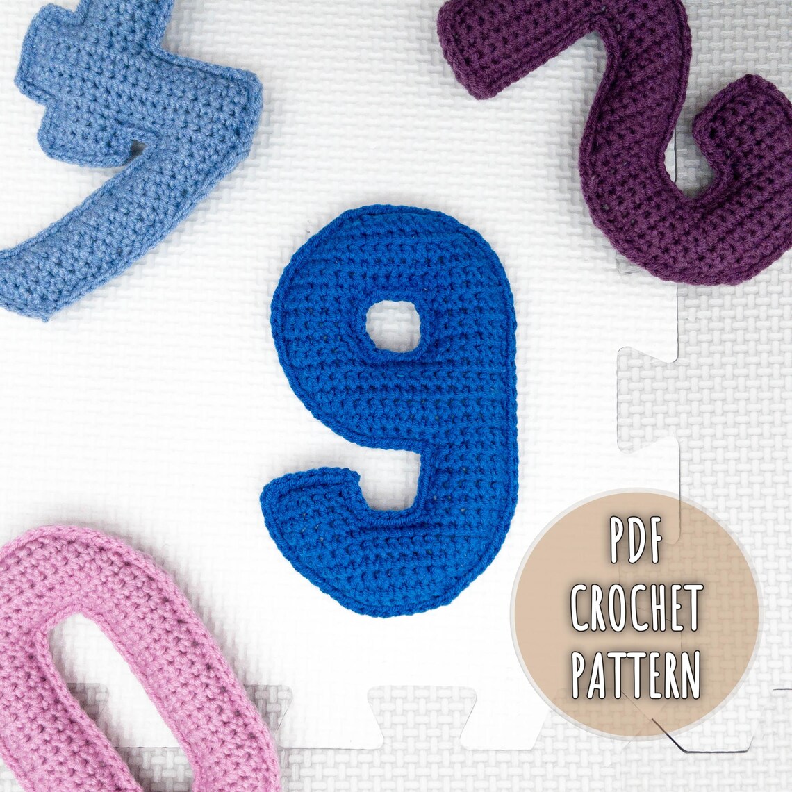 Number 9 Crochet Pattern, Soft Crochet Number Nine, Amigurumi Number ...