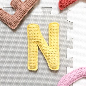 Letter N Crochet Pattern, Stuffed Amigurumi Capital Letters, Crochet ...