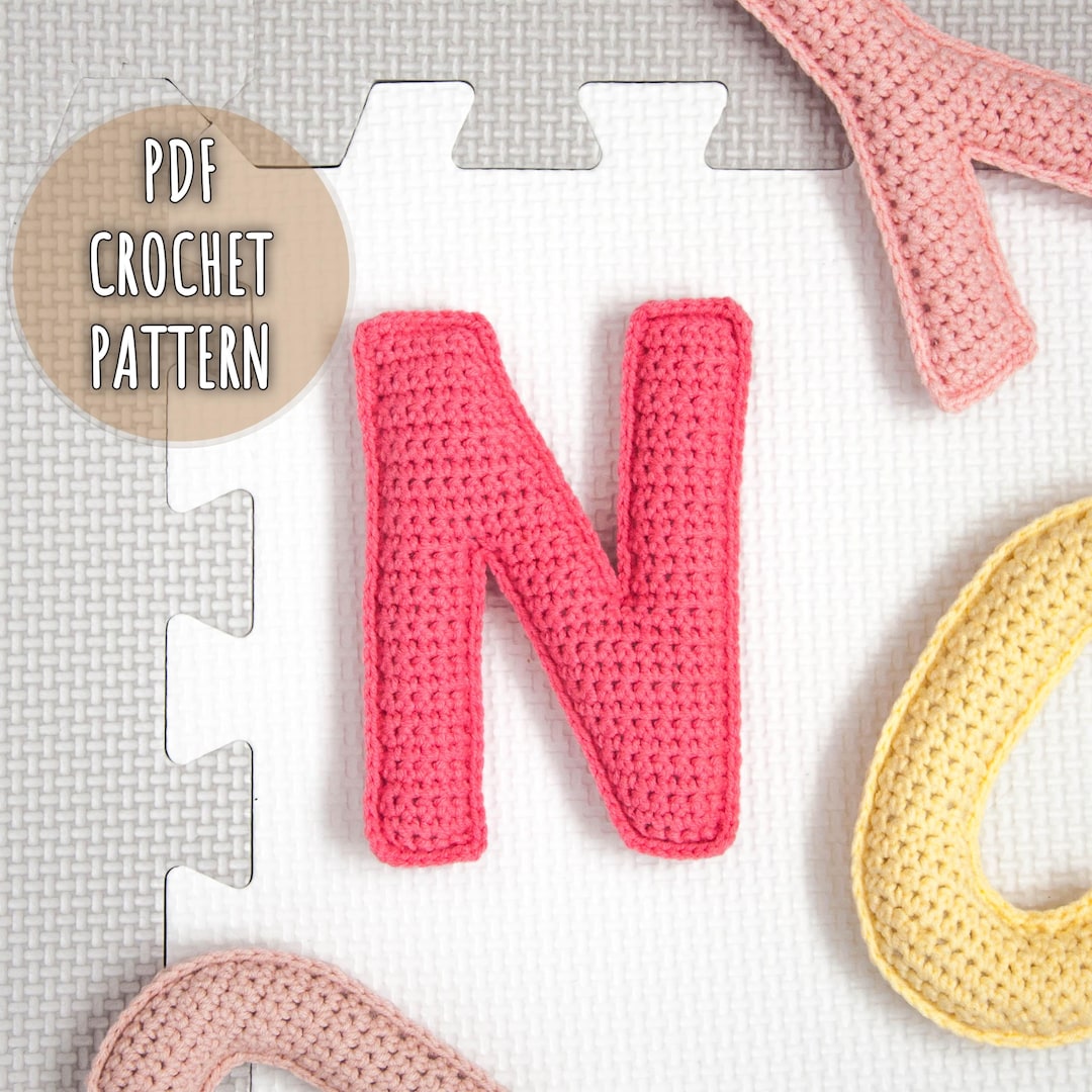 Letter N Crochet Pattern, Stuffed Amigurumi Capital Letters, Crochet ...