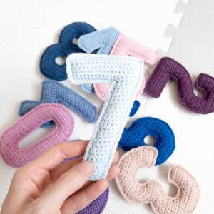 Number 7 Crochet Pattern, Soft Crochet Number Seven, Amigurumi Number ...