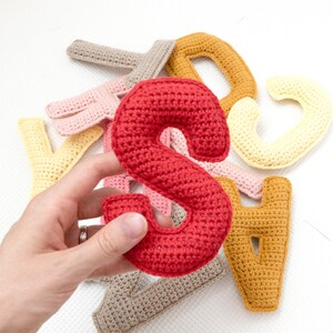 Letter S Crochet Pattern, Stuffed Amigurumi Capital Letters, Crochet ...