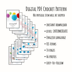 Crochet Sensory Ball Pattern, Montessori Baby Toy Crochet Pattern PDF ...