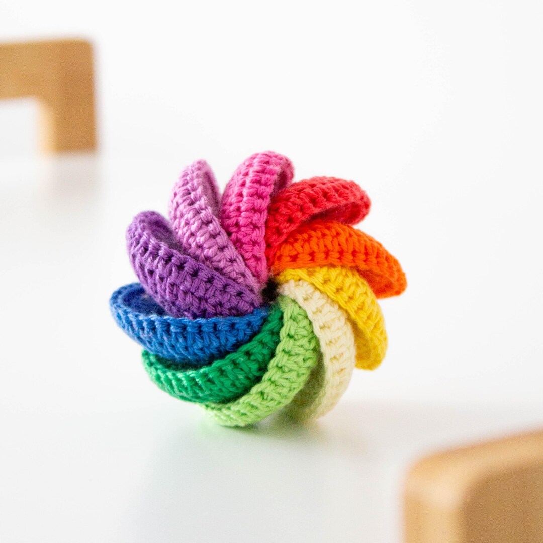 Crochet Baby Toy Pattern, Montessori Sensory Ball, Fidget Toy Crochet ...