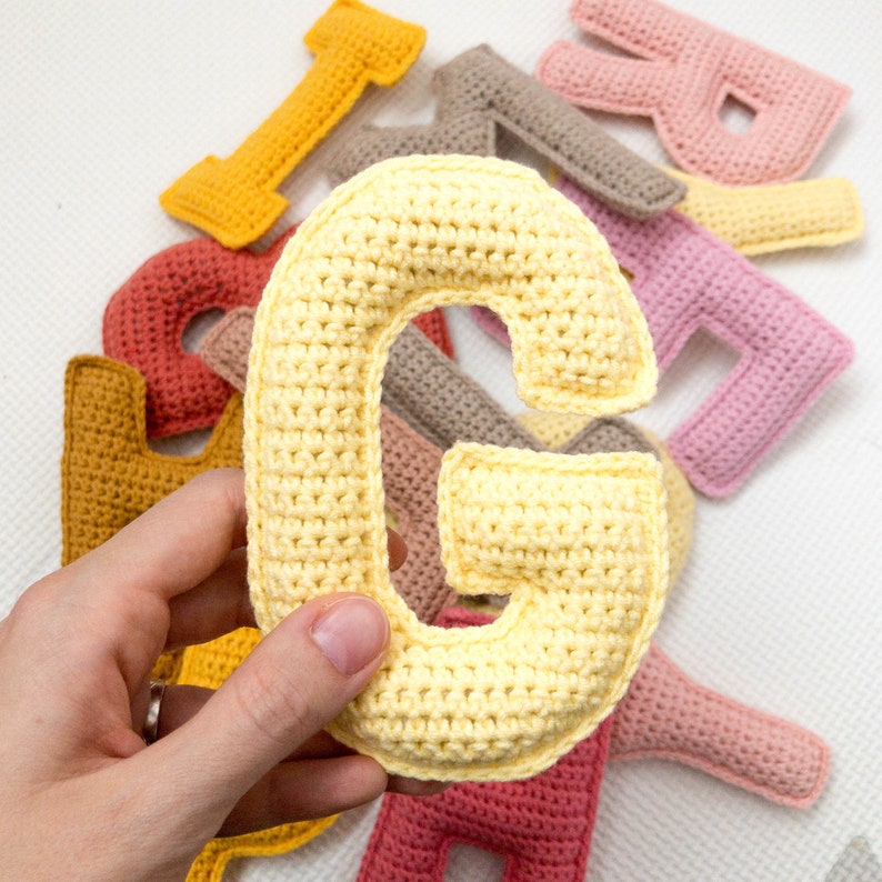 Letter G Crochet Pattern, Stuffed Amigurumi Capital Letters, Crochet ...