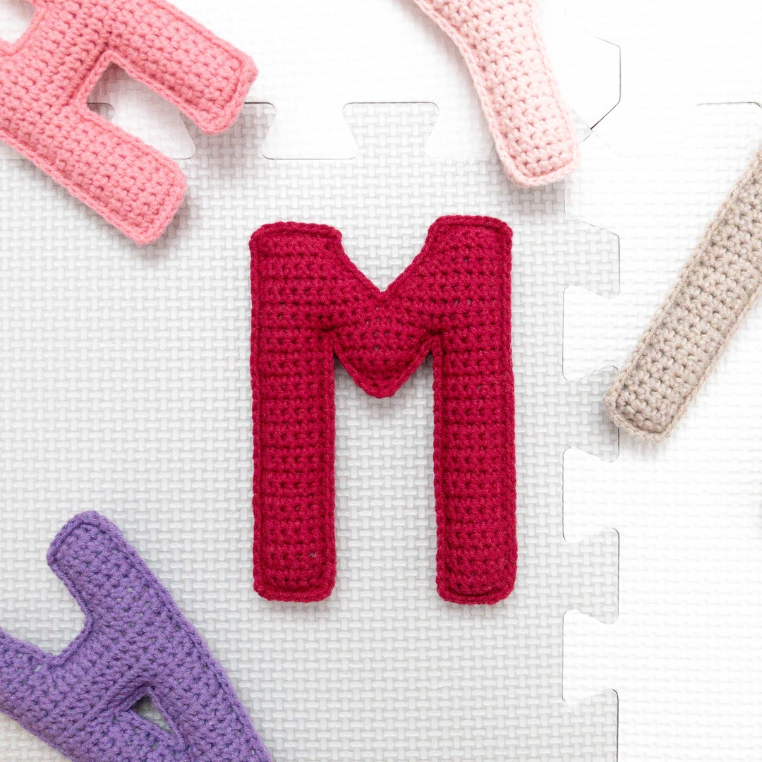 Letter M Crochet Pattern, Stuffed Amigurumi Capital Letters, Crochet ...