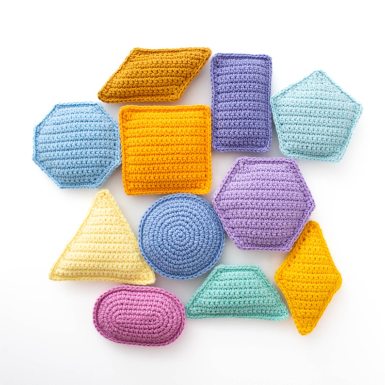 Geometric Shapes Crochet Pattern, Amigurumi Shapes Pattern, Crochet ...