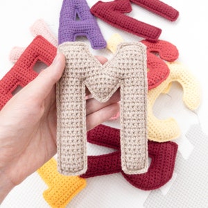 Letter M Crochet Pattern, Stuffed Amigurumi Capital Letters, Crochet ...