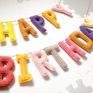 Happy Birthday Crochet Pattern, PDF Amigurumi Garland Pattern, Crochet ...