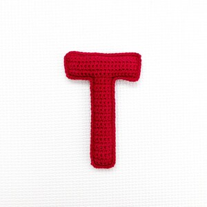 Letter T Crochet Pattern, Stuffed Amigurumi Capital Letters, Crochet ...