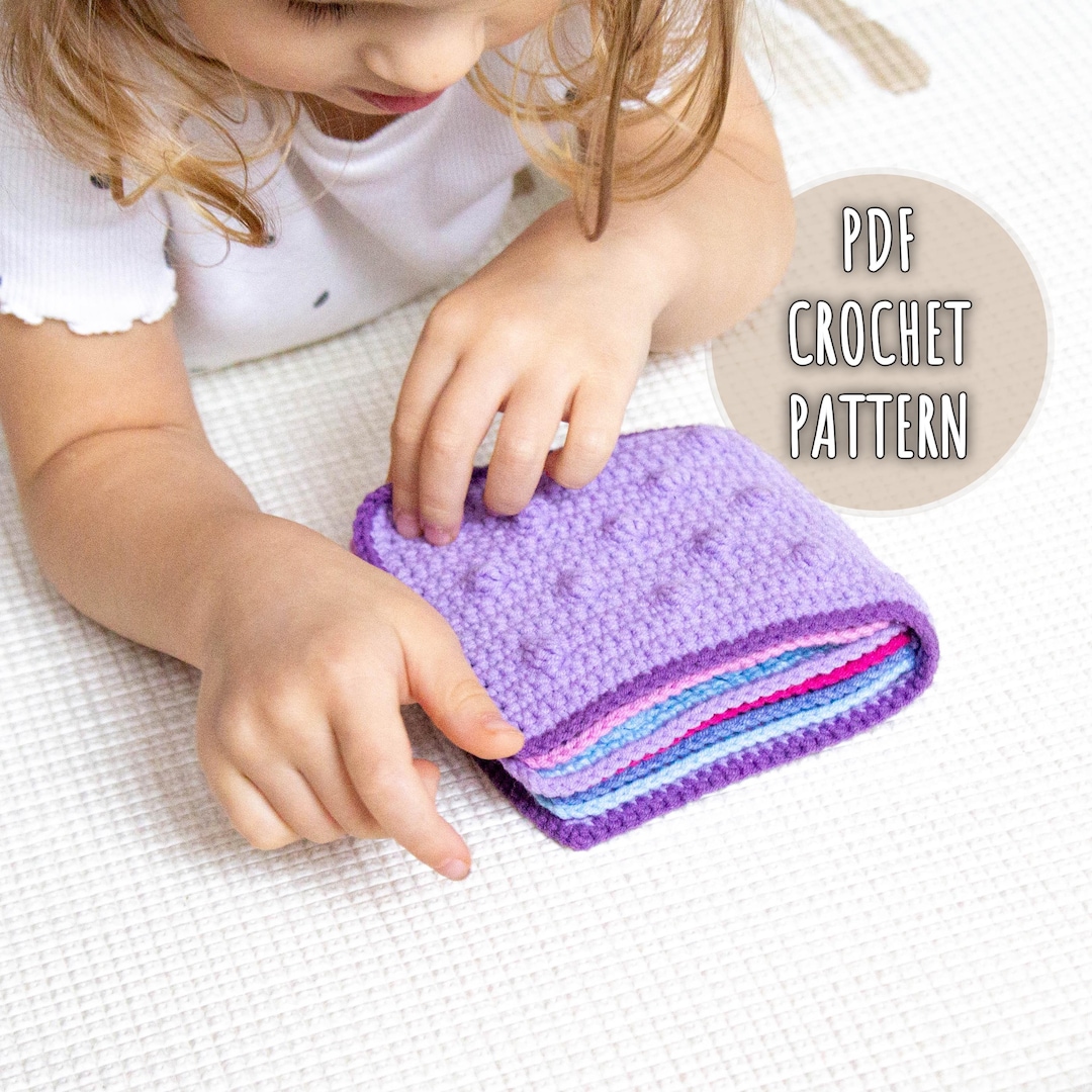 Crochet Sensory Book Pattern, PDF Quiet Book Crochet Pattern, Baby ...