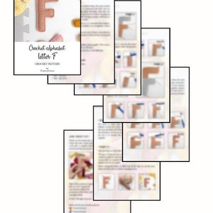 Letter F Crochet Pattern, Stuffed Amigurumi Capital Letters, Crochet ...