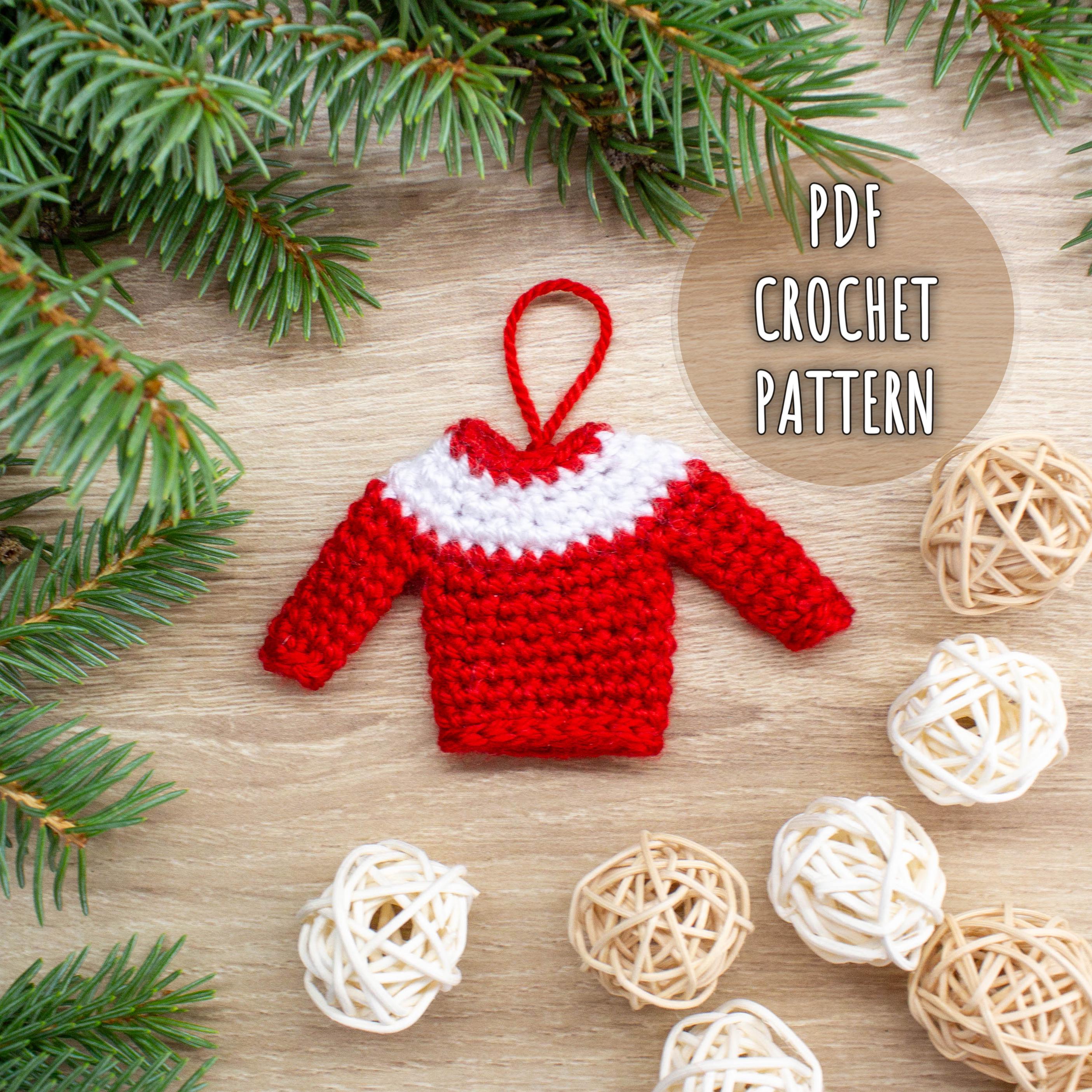 Mini Ugly Christmas Sweater Crochet Pattern: DIY Christmas Ornament ...