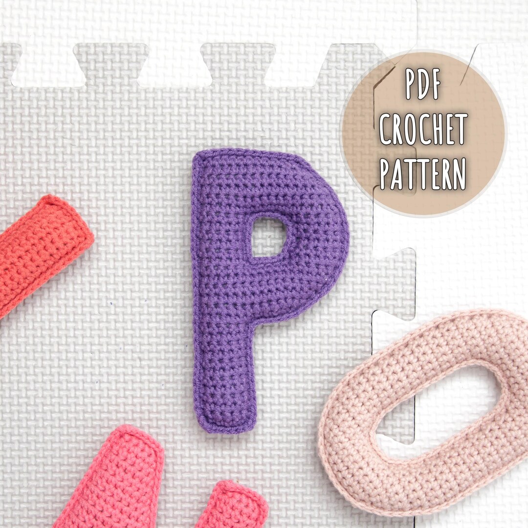 Letter P Crochet Pattern, Stuffed Amigurumi Capital Letters, Crochet ...