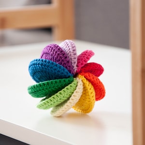 Crochet Baby Toy Pattern, Montessori Sensory Ball, Fidget Toy Crochet ...