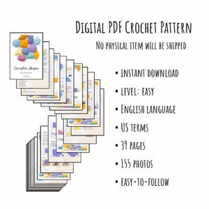 Geometric Shapes Crochet Pattern, Amigurumi Shapes Pattern, Crochet ...