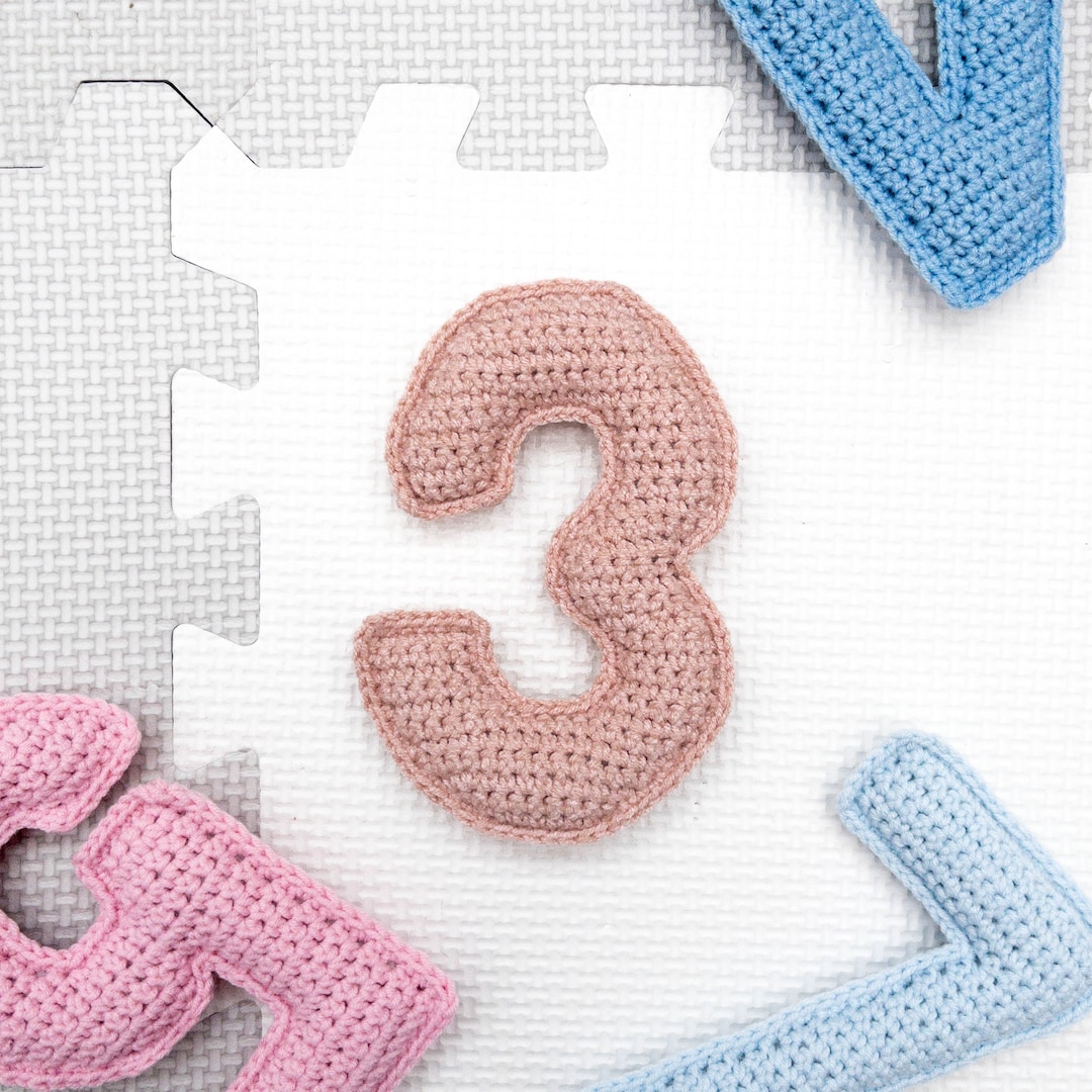 Number 3 Crochet Pattern, Soft Crochet Number Three, Amigurumi Number ...