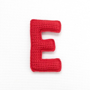 Letter E Crochet Pattern, Stuffed Amigurumi Capital Letters, Crochet ...