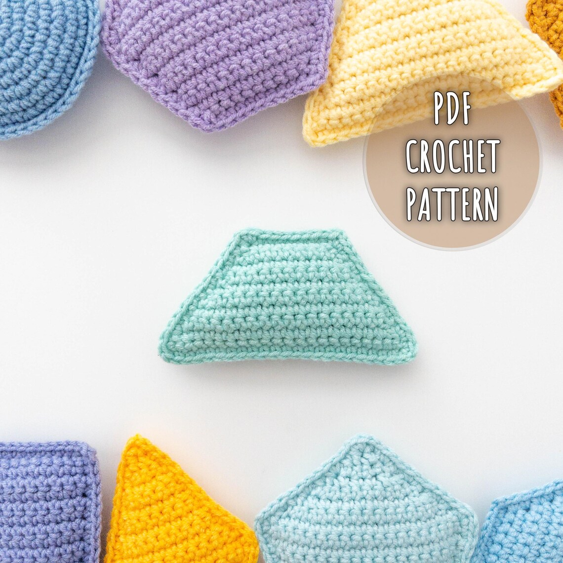 Crochet Trapezoid Pattern, Amigurumi Trapezoid Crochet Pattern, Crochet ...
