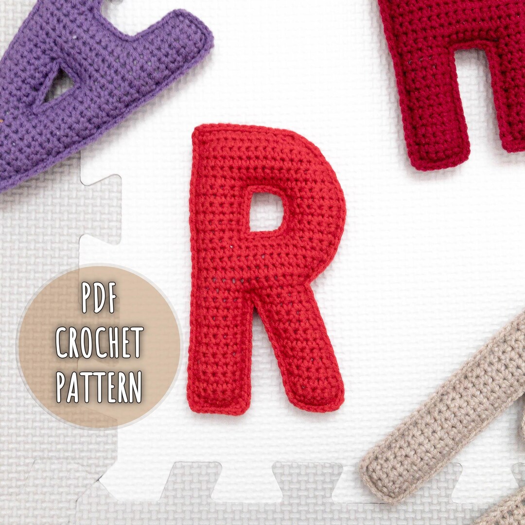 Letter R Crochet Pattern, Stuffed Amigurumi Capital Letters, Crochet ...