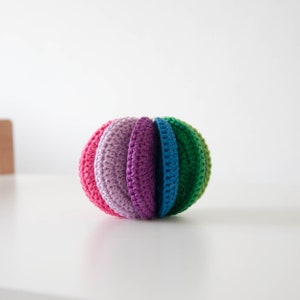 Crochet Baby Toy Pattern, Montessori Sensory Ball, Fidget Toy Crochet ...