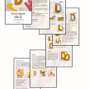 Letter D Crochet Pattern, 3D Crochet Letter Pattern, Alphabet Amigurumi ...