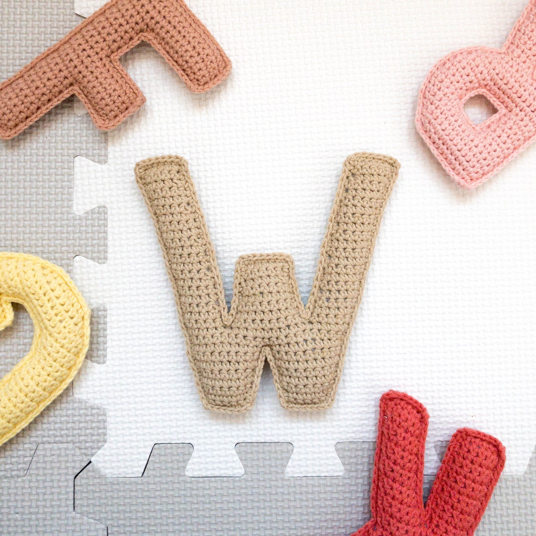 Letter W Crochet Pattern, Stuffed Amigurumi Capital Letters, Crochet Alphabet Pattern, Plush ...