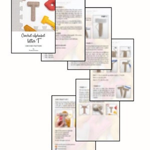 Letter T Crochet Pattern, Stuffed Amigurumi Capital Letters, Crochet ...