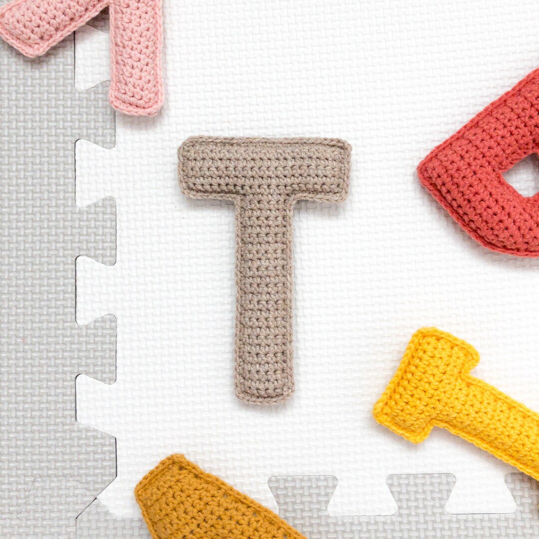 Letter T Crochet Pattern, Stuffed Amigurumi Capital Letters, Crochet ...