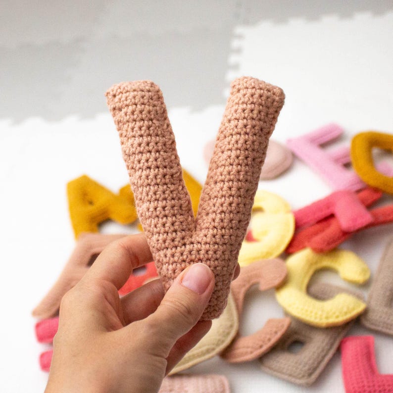 Letter V Crochet Pattern, Stuffed Amigurumi Capital Letters, Crochet ...