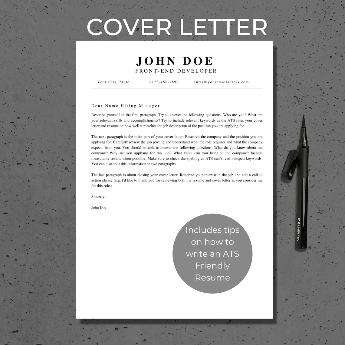 ATS Friendly Resume Template for Canva | ATS Compatible Resume ...