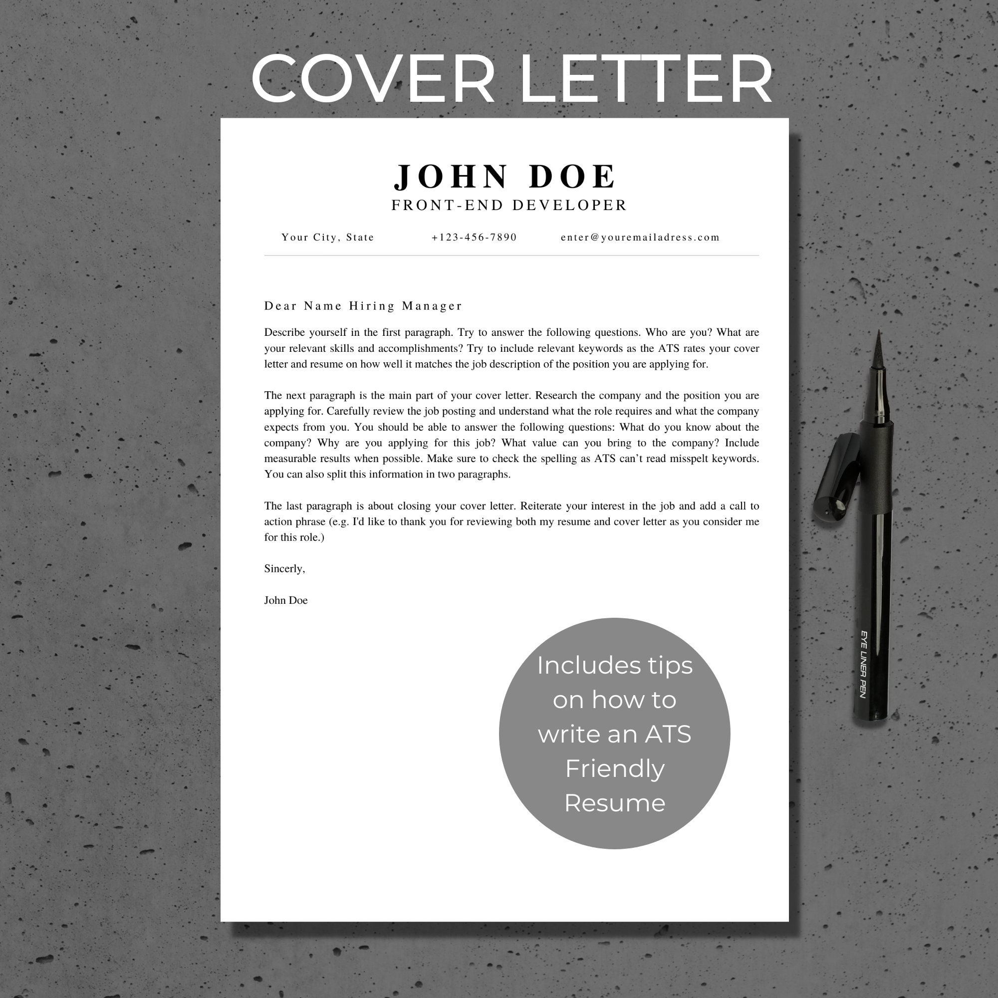 ATS Friendly Resume Template for Canva | ATS Compatible Resume ...
