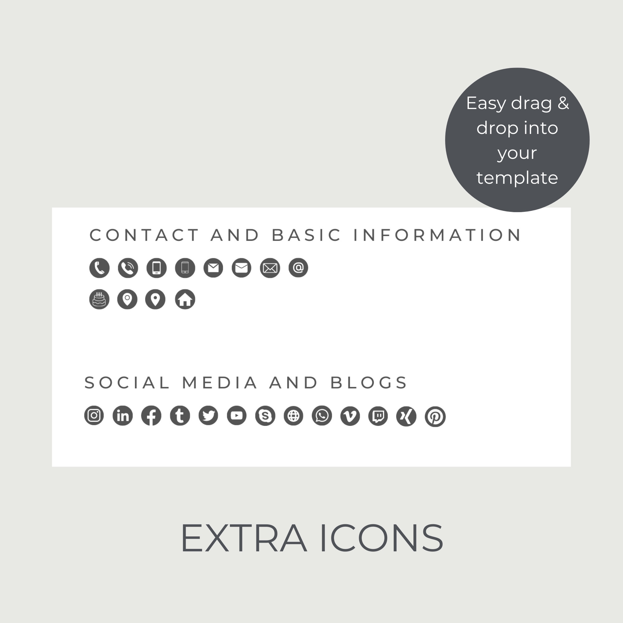 Modern Light Grey Resume Template | Resume Template Canva ...