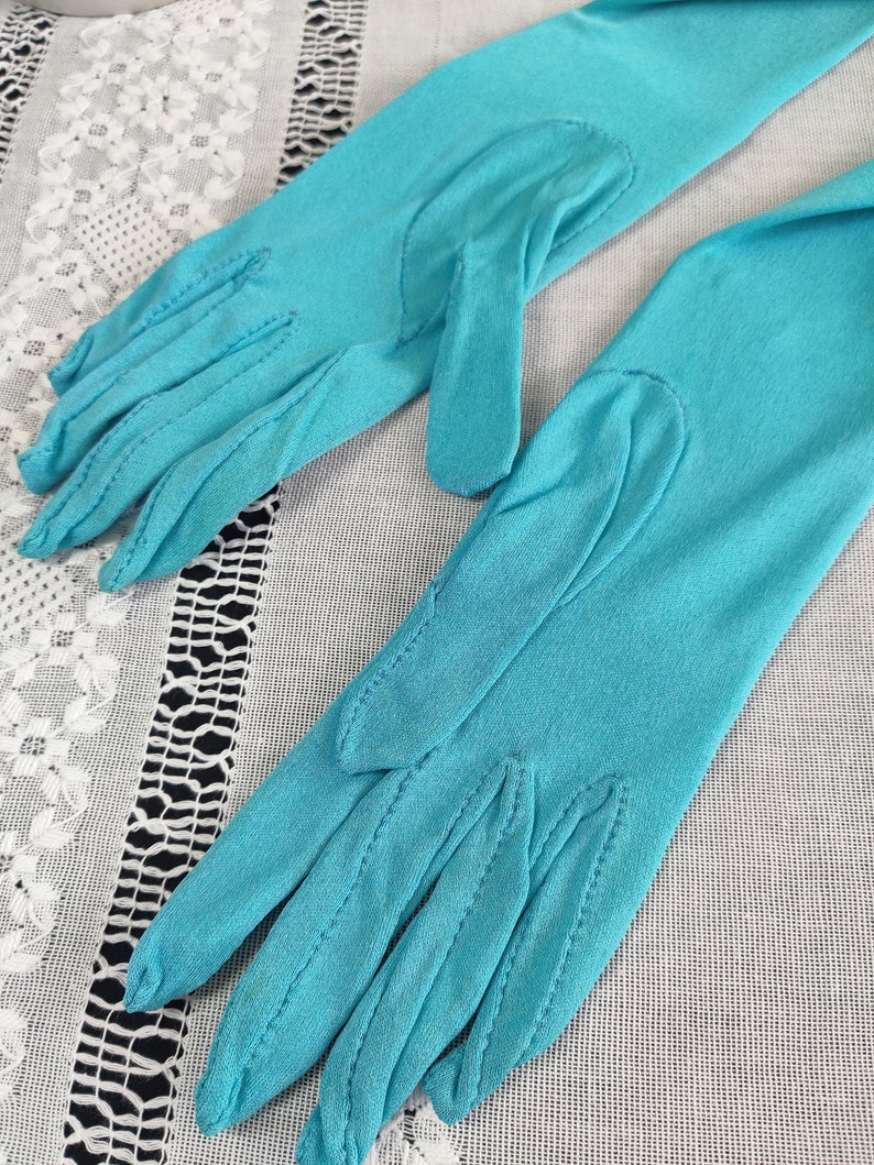 Vintage Full Length Opera Theater Style Gloves, Shoulder Length, Size 8 ...