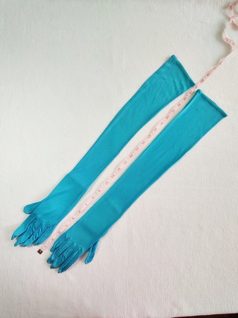 Vintage Full Length Opera Theater Style Gloves, Shoulder Length, Size 8 ...