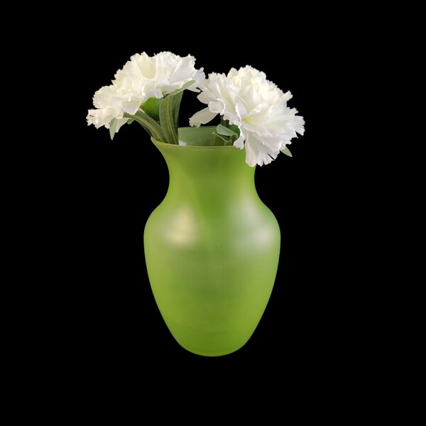 Vintage Green Vase - Etsy