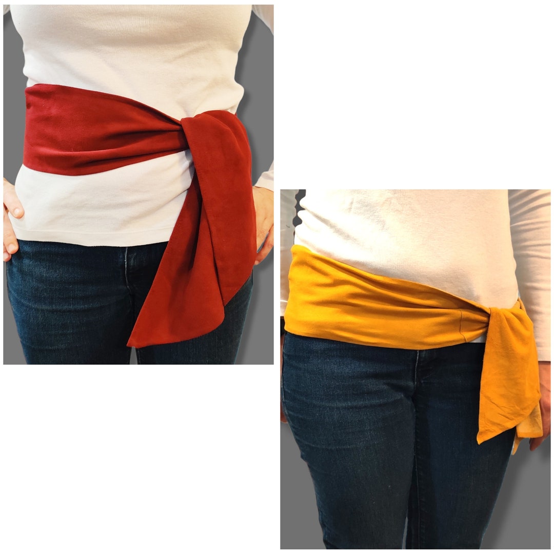 Vintage Suede Leather Sashes Tie Belt Mustard Yellow and - Etsy