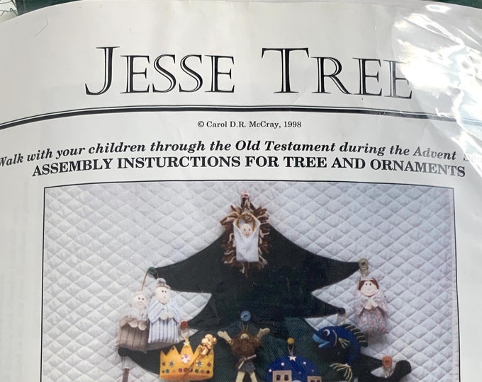 Vintage Jesse Tree Kit Materials for Making Tree and Ornaments ...