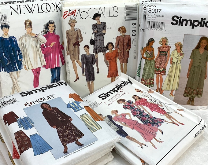 Vintage 1990s Misses Sewing Patterns Lot of 45 | Uncut, Factory Folded ...