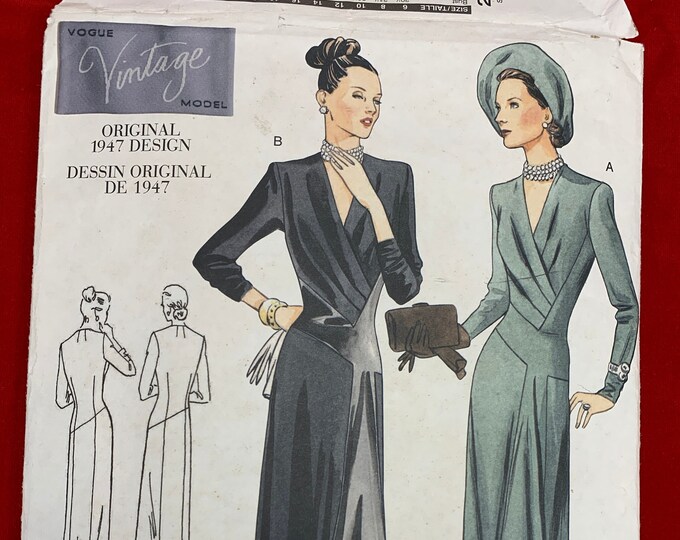 Vogue 2354 Vogue Vintage Reproduction of Original 1947 Design | Dress ...